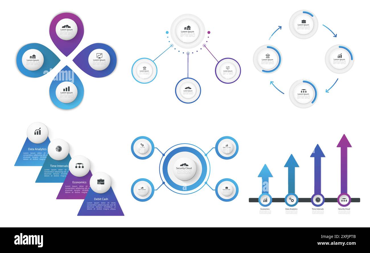 Business data visualization, infographic concepts, vector illustration ...