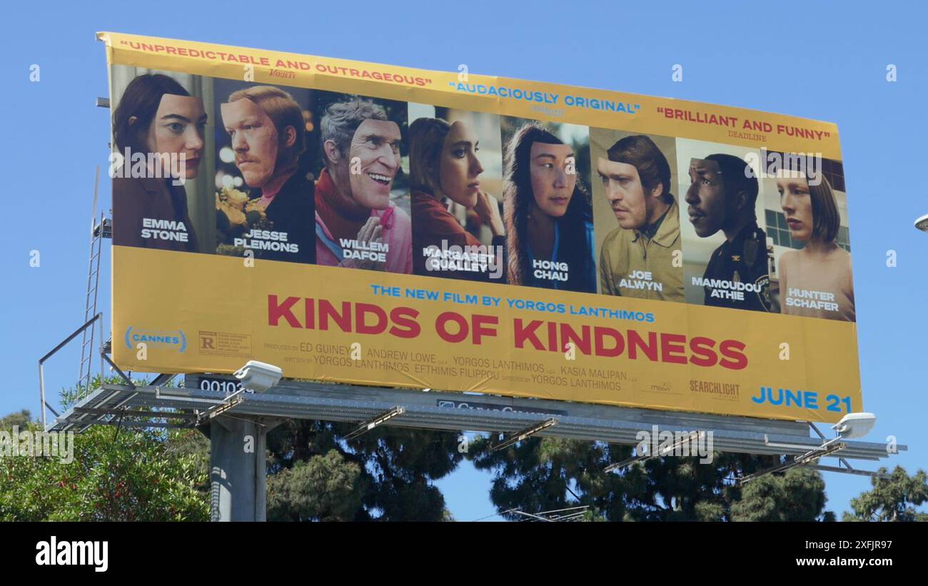 Los Angeles, California, USA 3rd July 2024 Kinds of Kindness Billboard with Emma Stone on July 3 ...