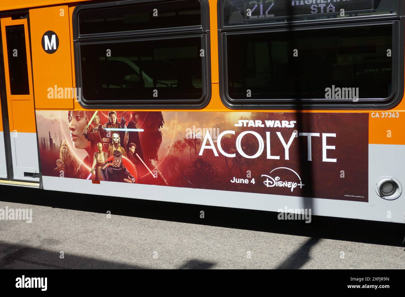 Los Angeles, California, USA 3rd July 2024 Star Wars The Acolyte Bus on ...