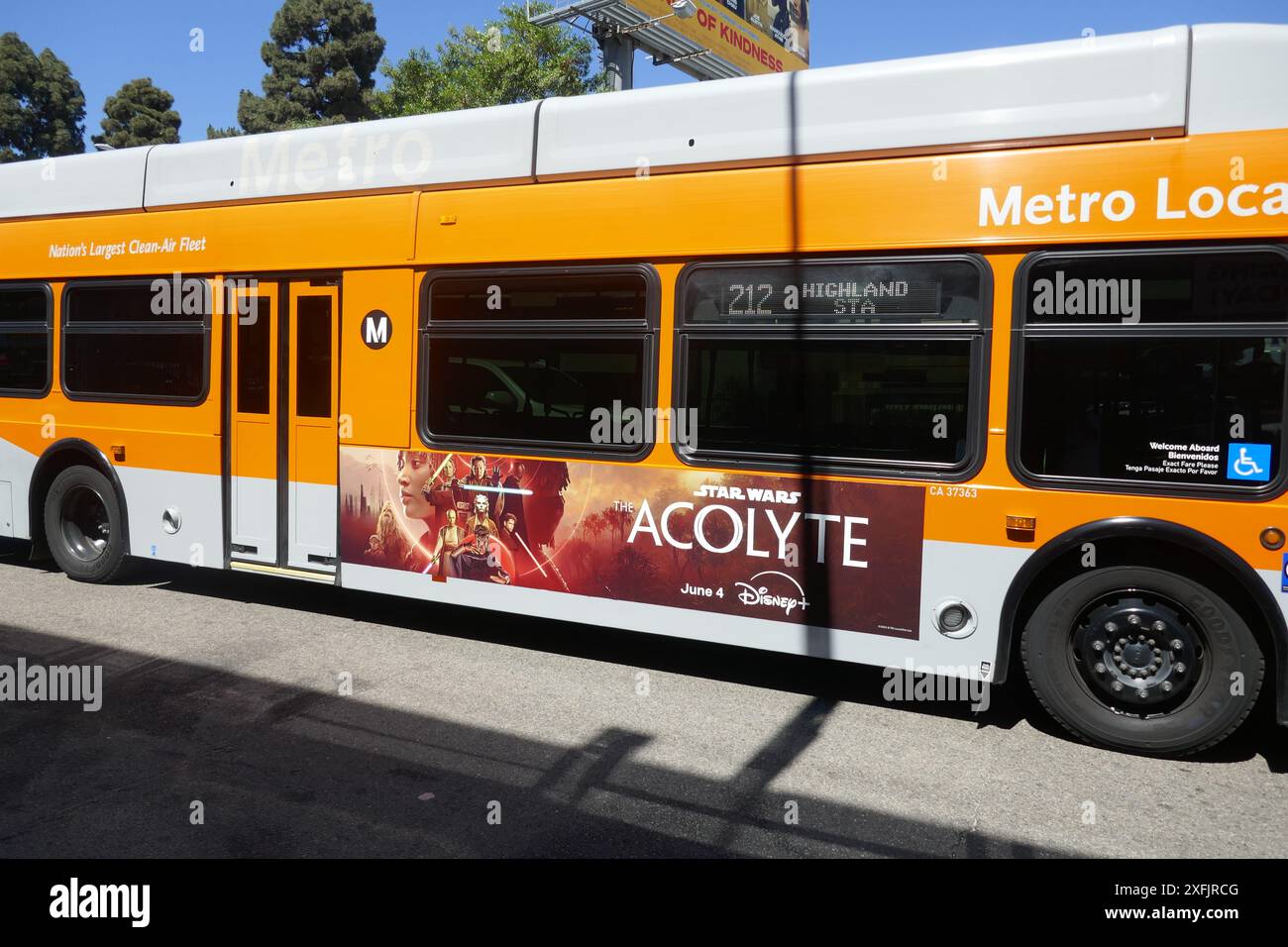 Los Angeles, California, USA 3rd July 2024 Star Wars The Acolyte Bus on ...