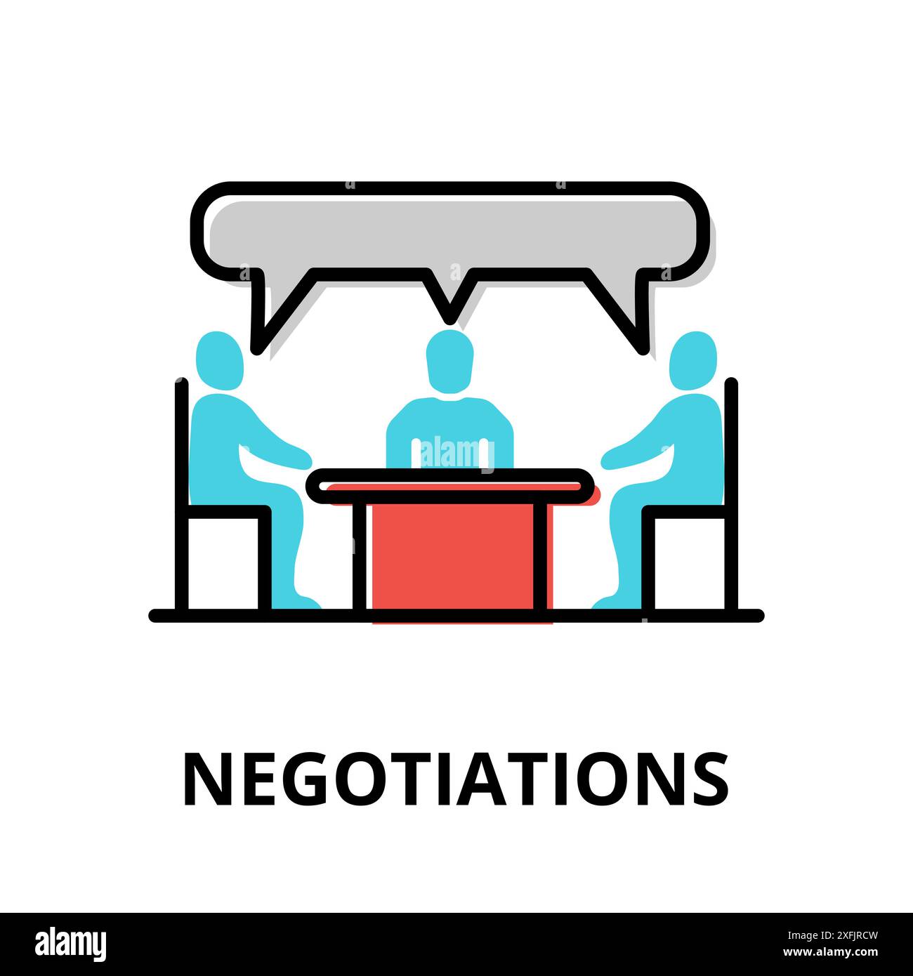 Negotiations icon concept, politics collection, flat line vector illustration Stock Vector Image ...