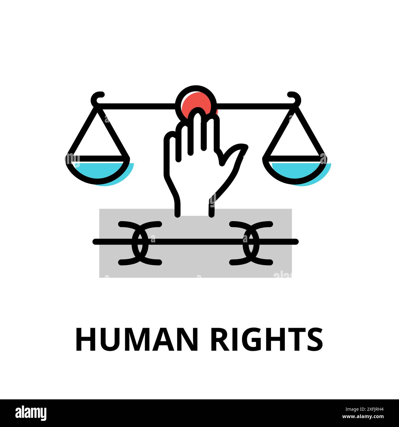 Human Rights icon concept, politics collection, flat line vector ...