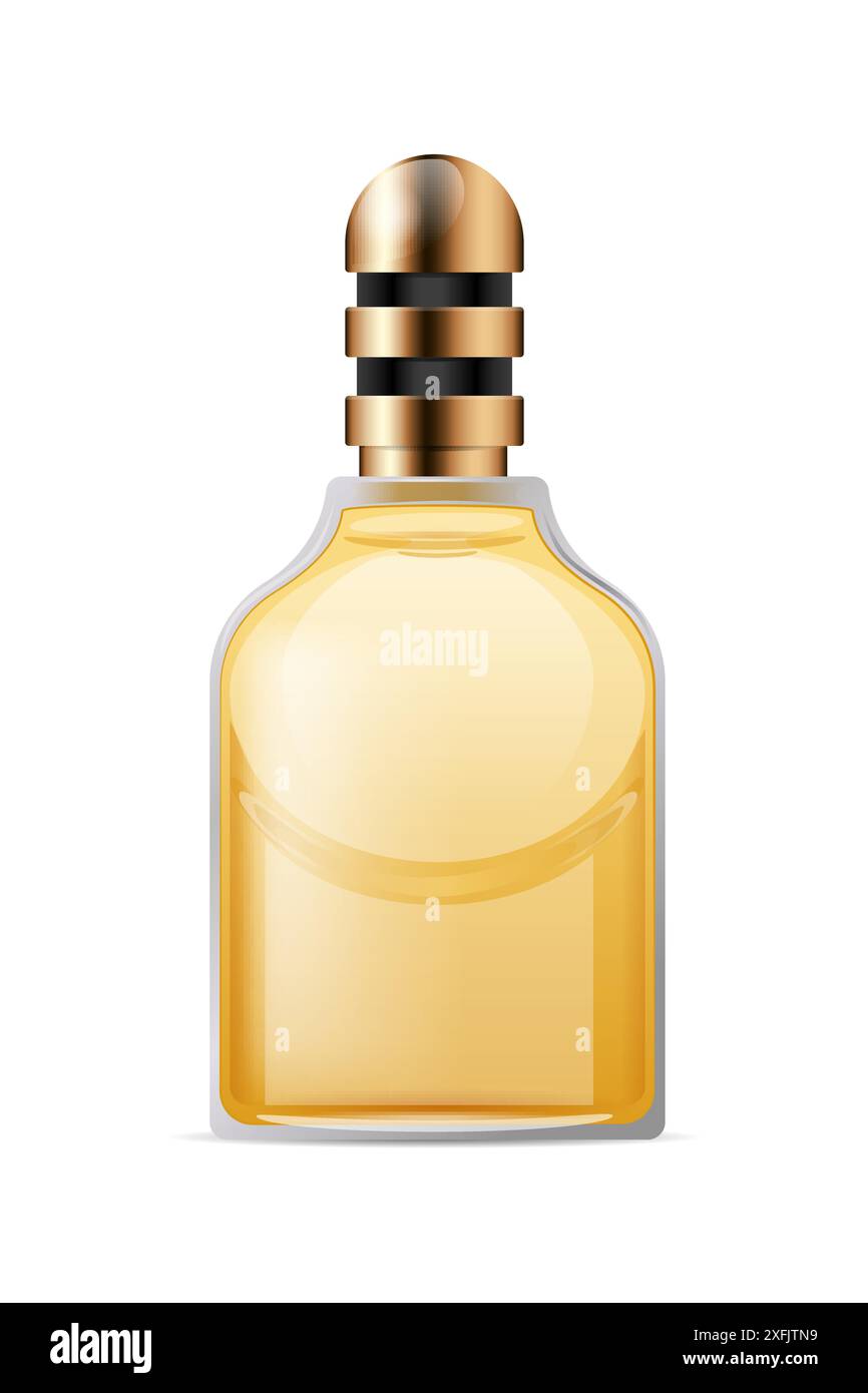 Luxury Perfume Bottle on white background, realistic vector ...