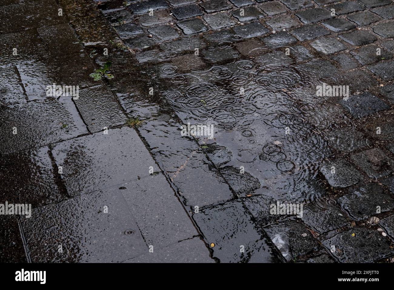 Regenwasser auf strasse hi-res stock photography and images - Alamy