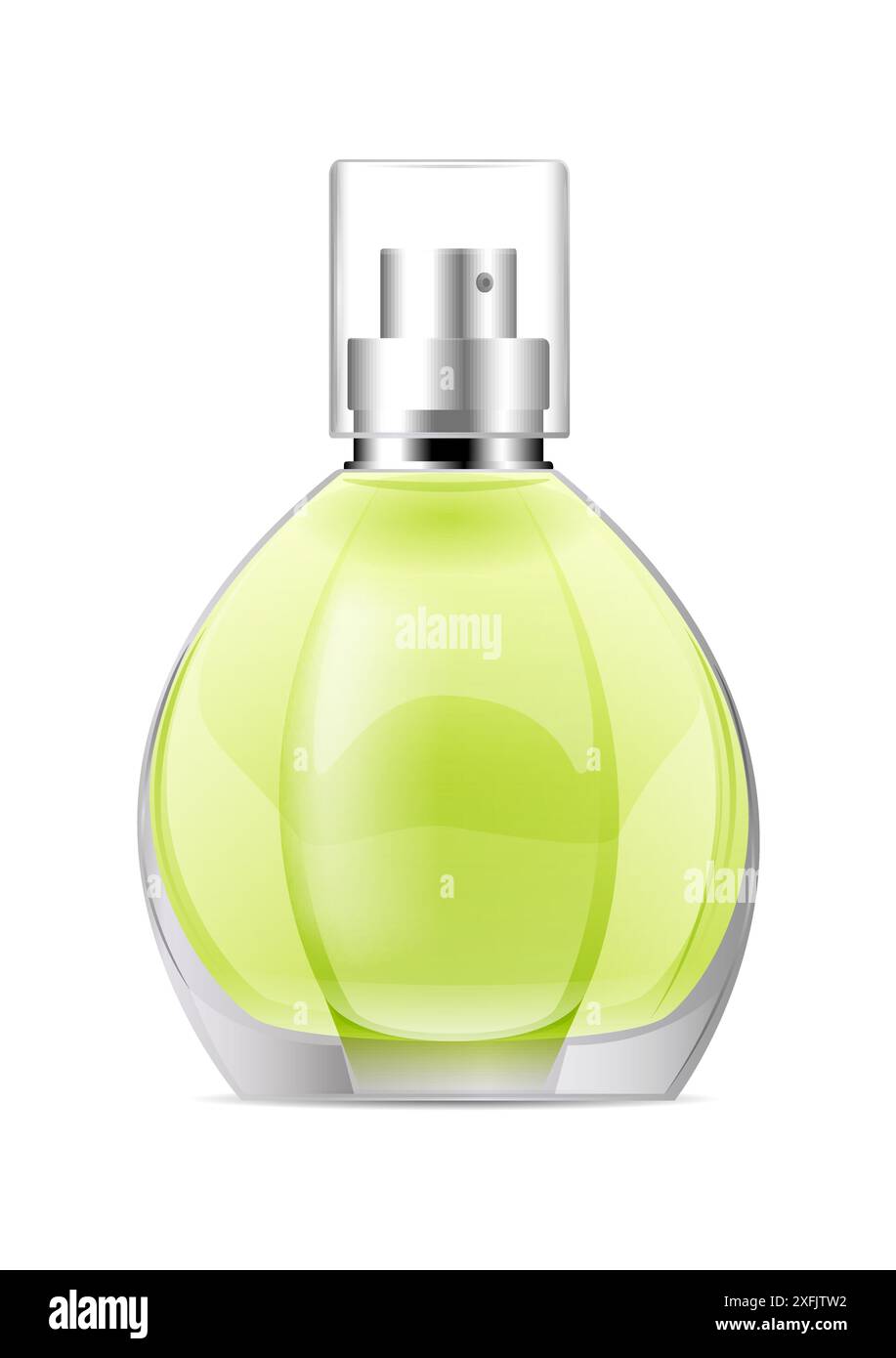 Luxury Perfume Bottle on white background, realistic vector ...