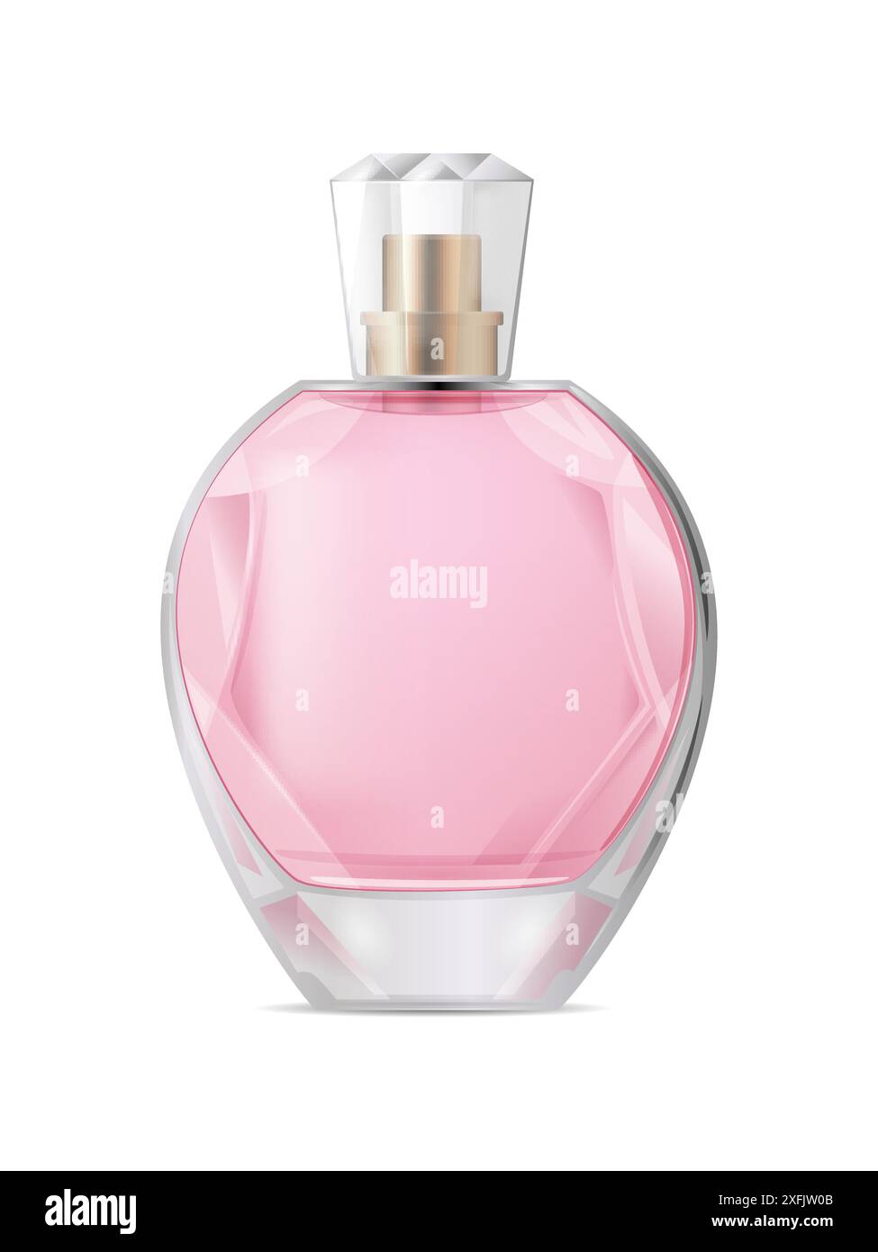 Luxury Perfume Bottle on white background, realistic vector ...