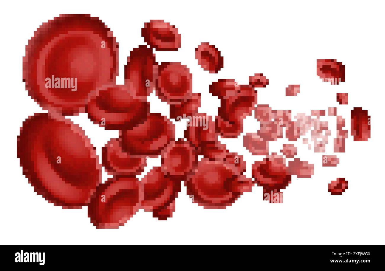 Human red blood cells microscope Cut Out Stock Images & Pictures - Alamy