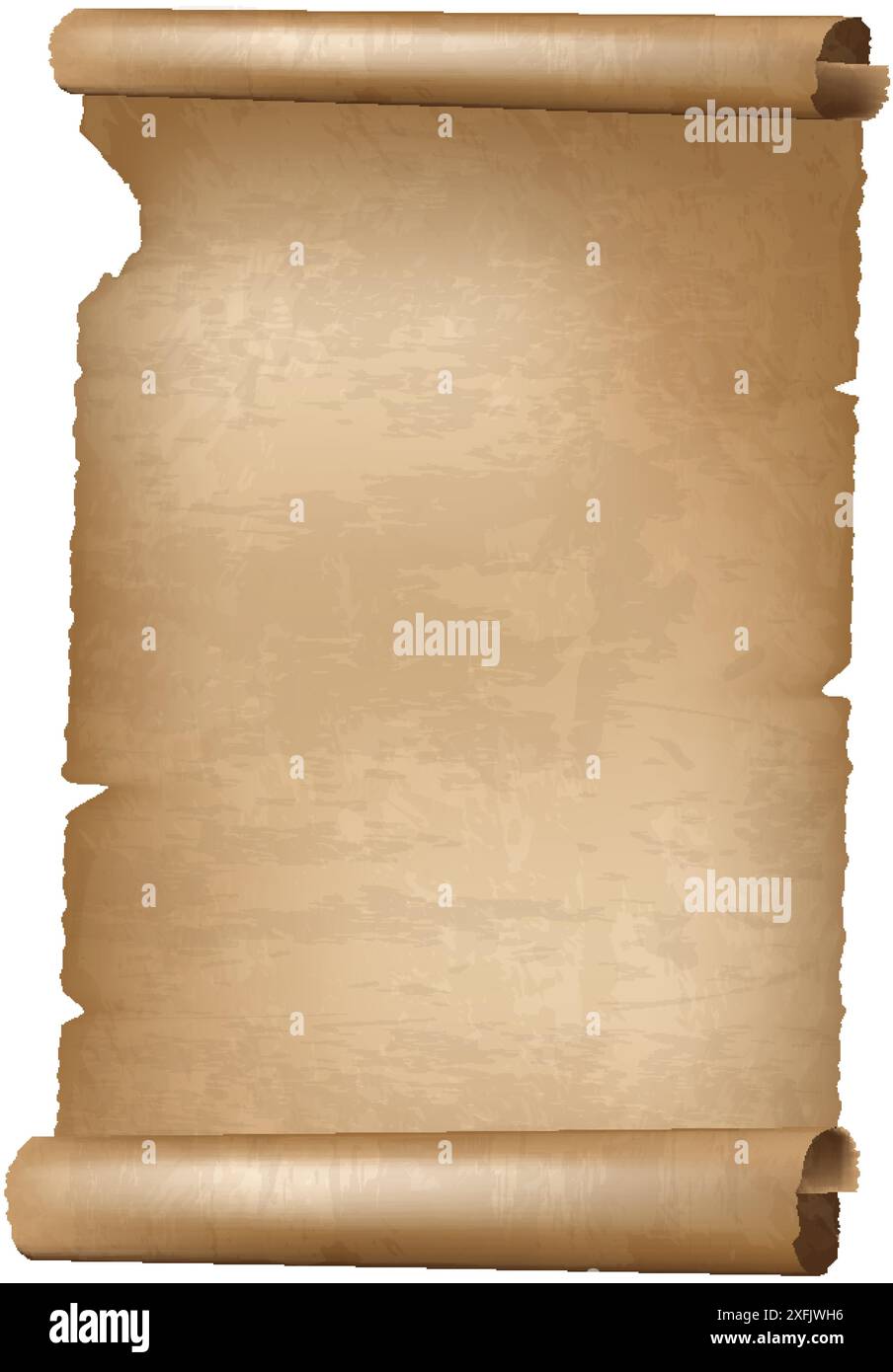 Ancient Paper Leaf on white background, realistic vector illustration ...