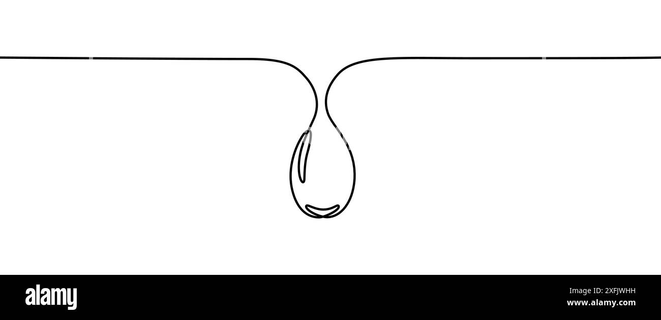 Water Drop drawing by continuos line, thin line design vector ...