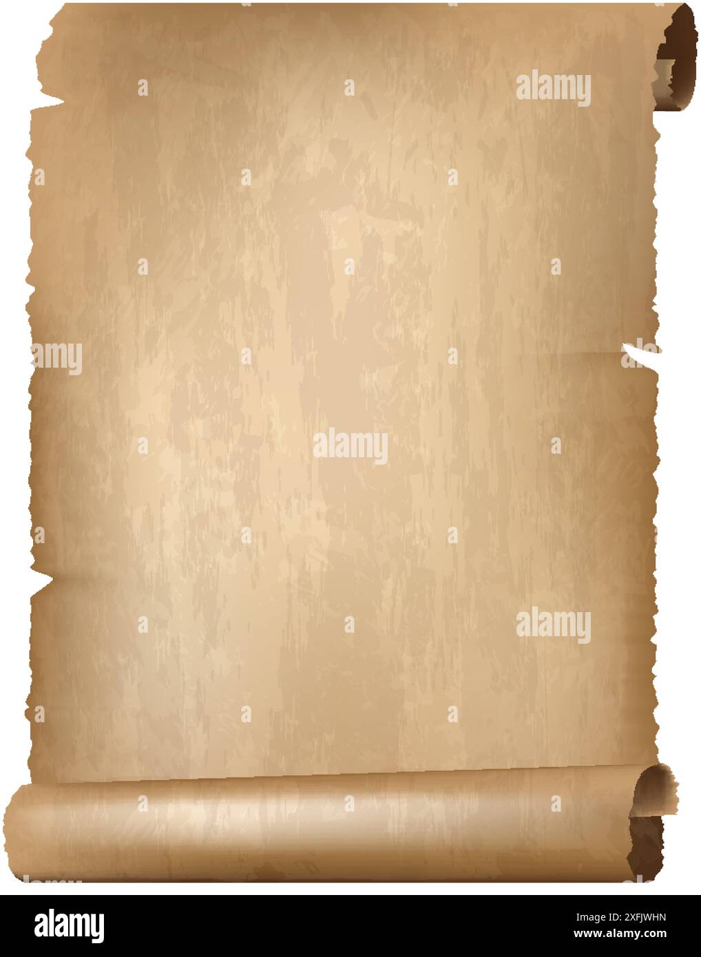 Ancient Paper Leaf on white background, realistic vector illustration ...