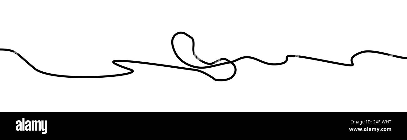 Handset shape drawing by continuos line, thin line design vector ...