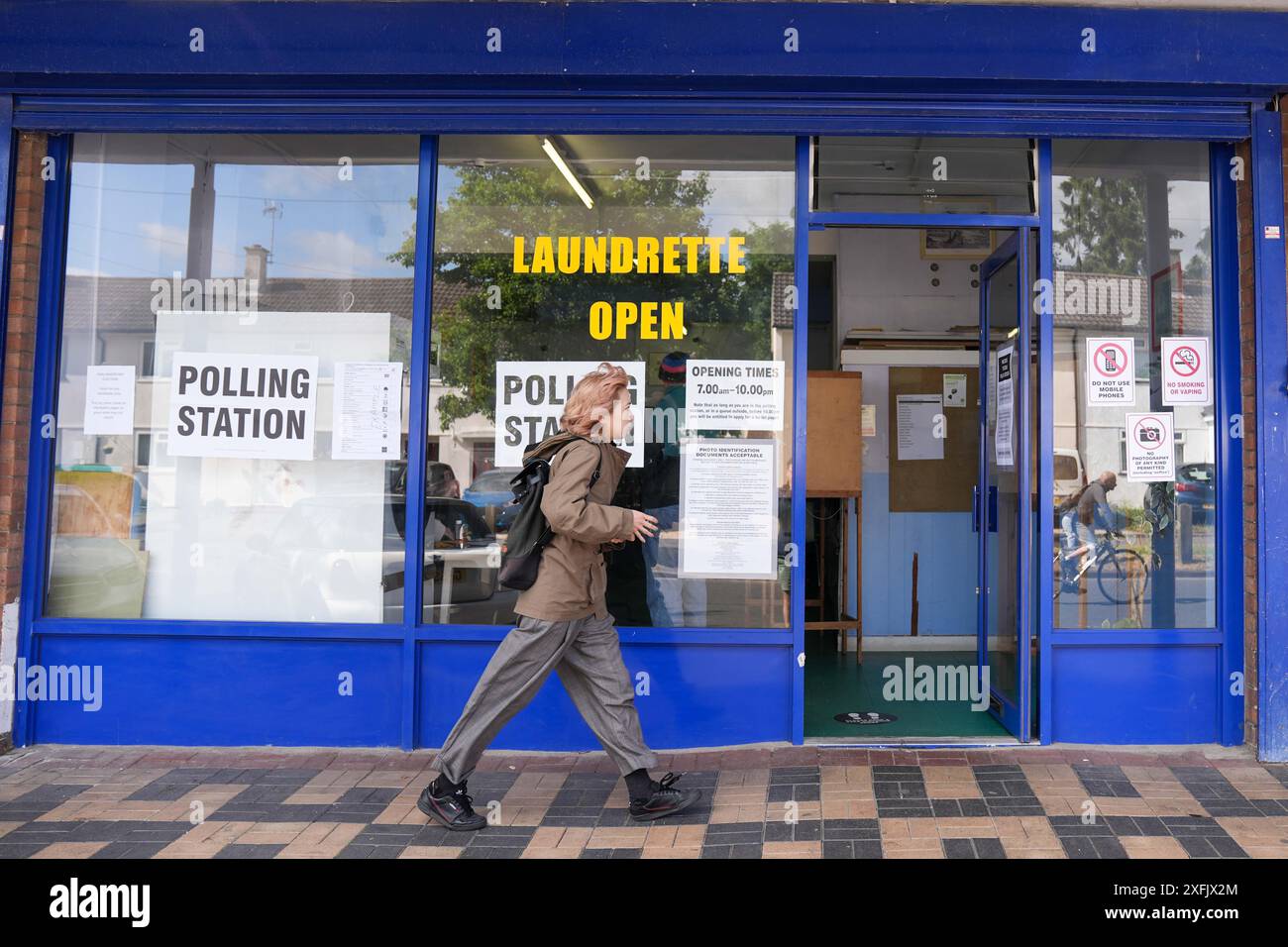 A polling station that has been installed inside a launderette in ...