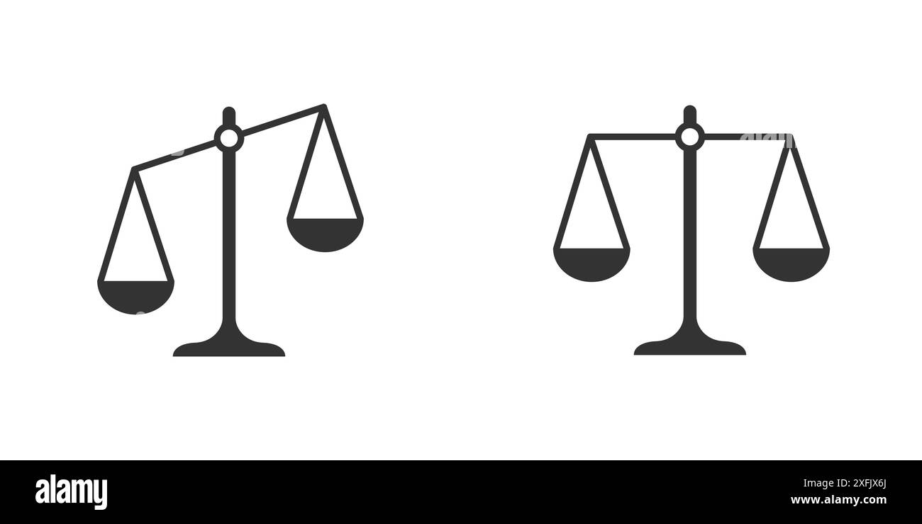 Law scales icon. Medical scales. Flat vector illustration Stock Vector ...