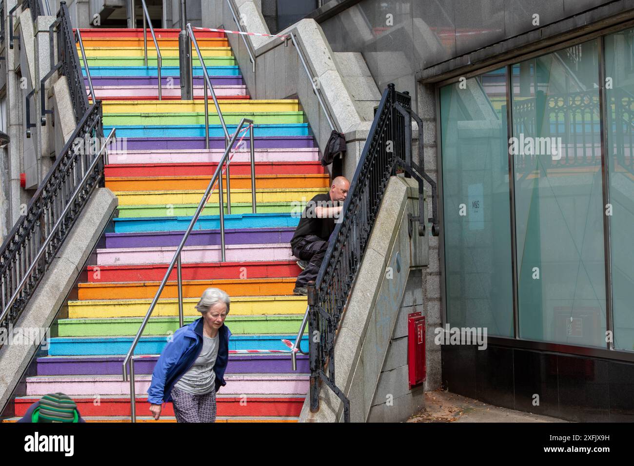 Colourful staircase hi-res stock photography and images - Alamy