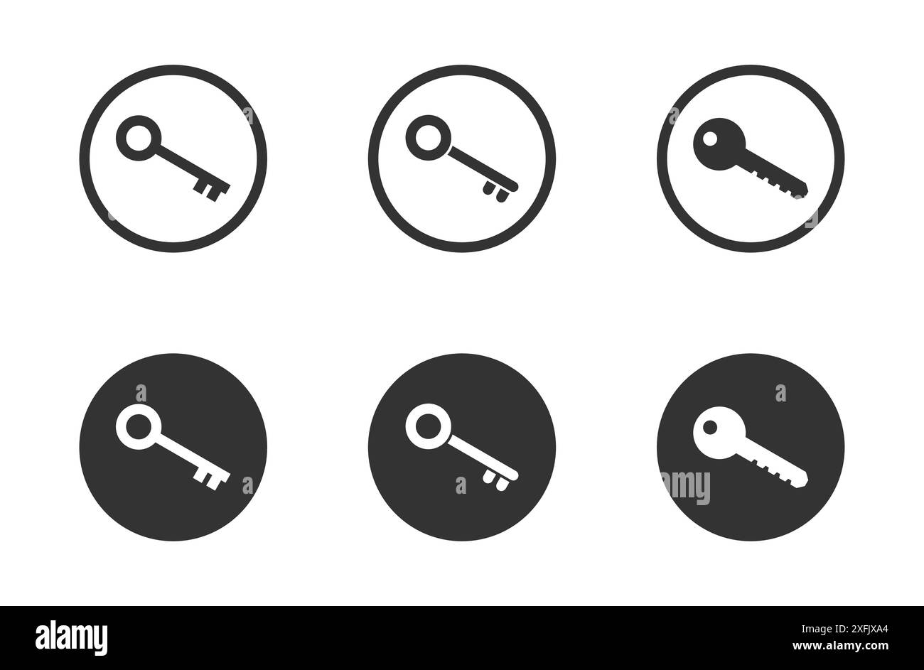 Key icon set. Vintage access key. Flat vector illustration Stock Vector ...