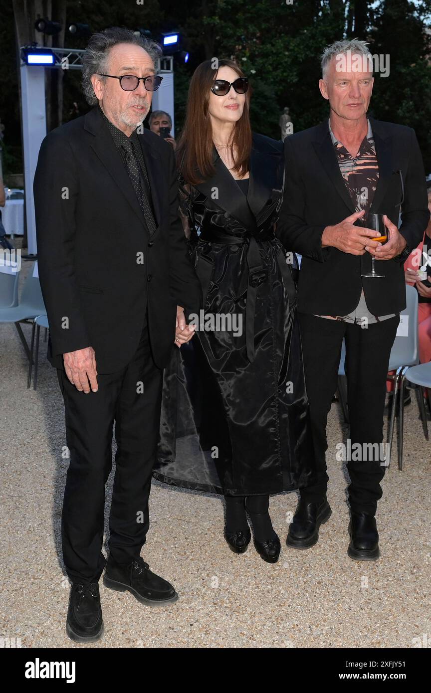 Tim Burton, Monica Bellucci und Sting bei der 64. Verleihung der Globi ...