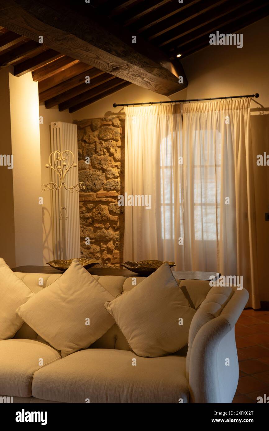 Tuscany hills with amazing rustic in Italian countryside. Typical ...