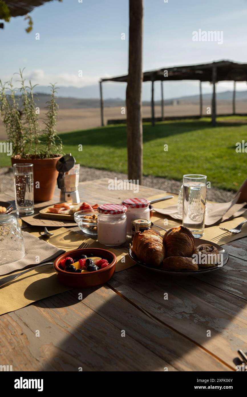 Tuscany hills with amazing rustic in Italian countryside. Typical ...