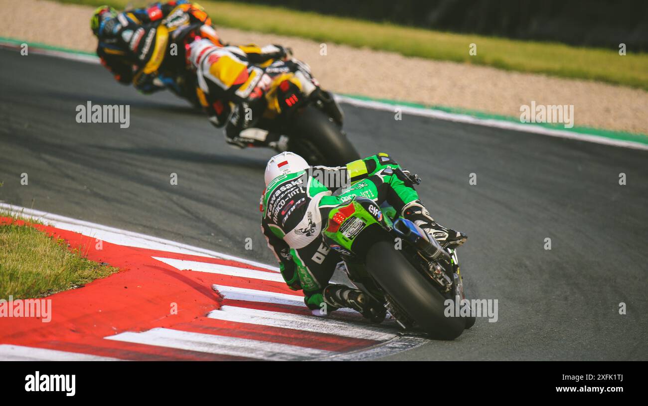 Oschersleben, Germany, June 09, 2019: Racing superbike compete to FIM ...
