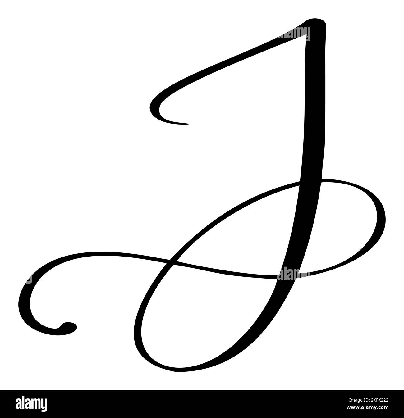 Hand written letter j logo Black and White Stock Photos & Images - Alamy