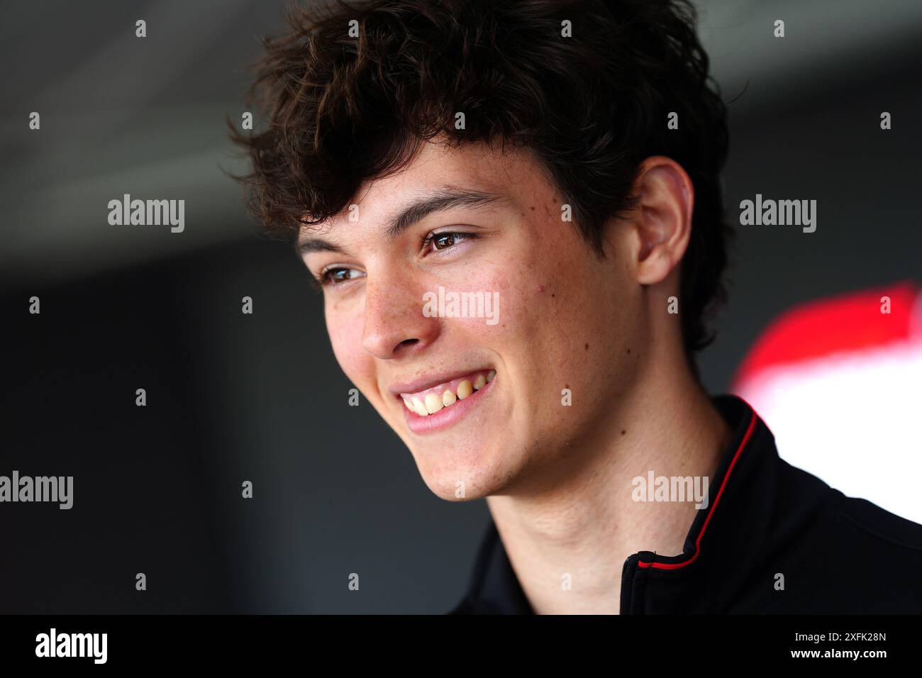 Oliver Bearman, reserve driver for Ferrari and Haas F1, at Silverstone ...