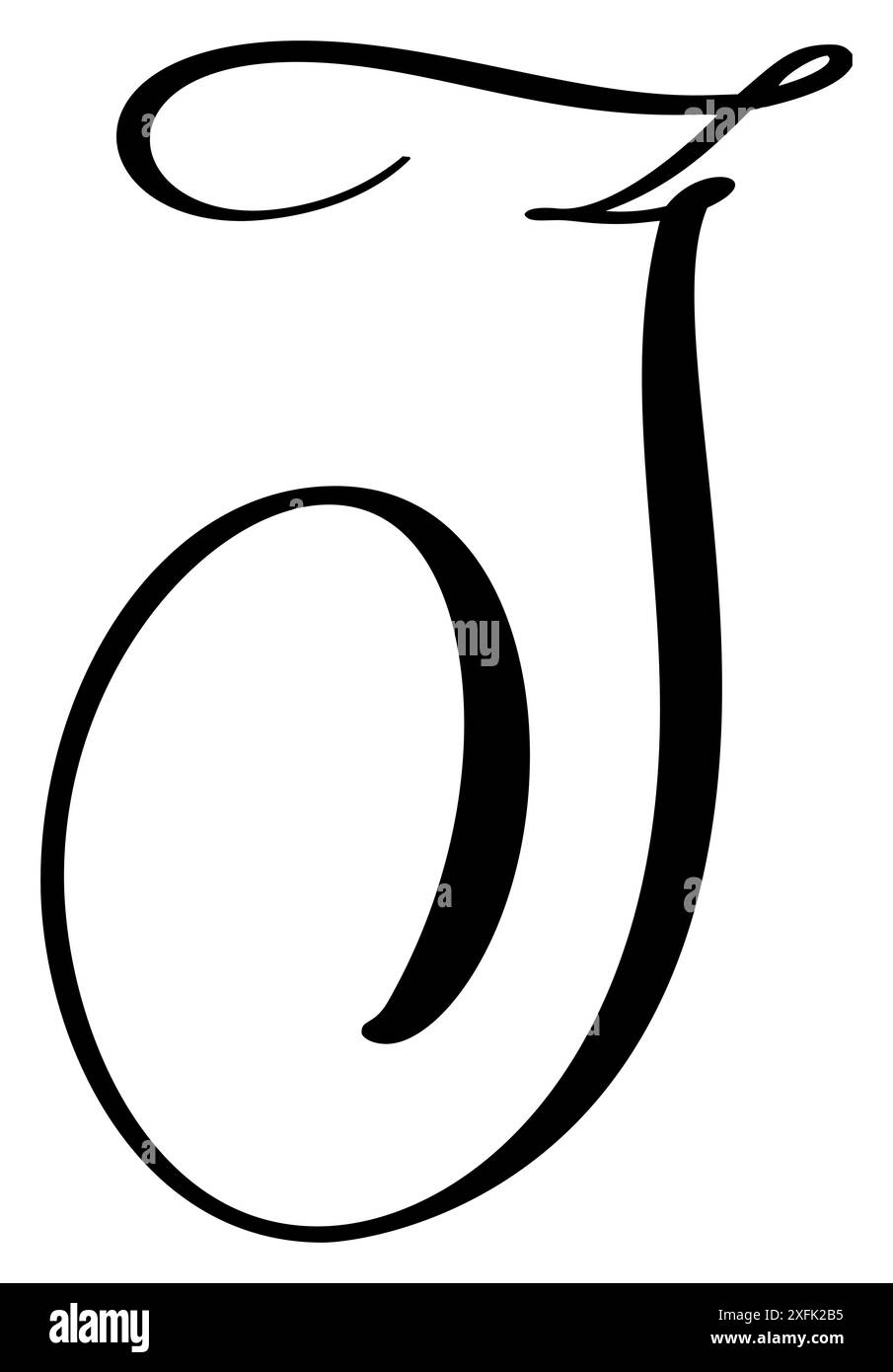 Vector calligraphy hand drawn letter J icon logo. Script font. Handwritten brush style Stock ...
