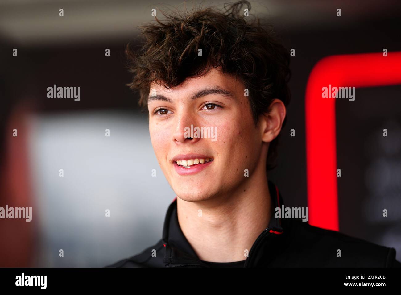 Oliver Bearman, reserve driver for Ferrari and Haas F1, at Silverstone ...