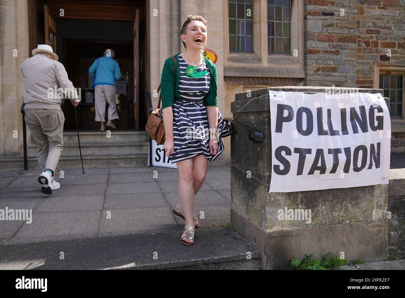 Green Party co-leader Carla Denyer after casting her vote in the 2024 ...