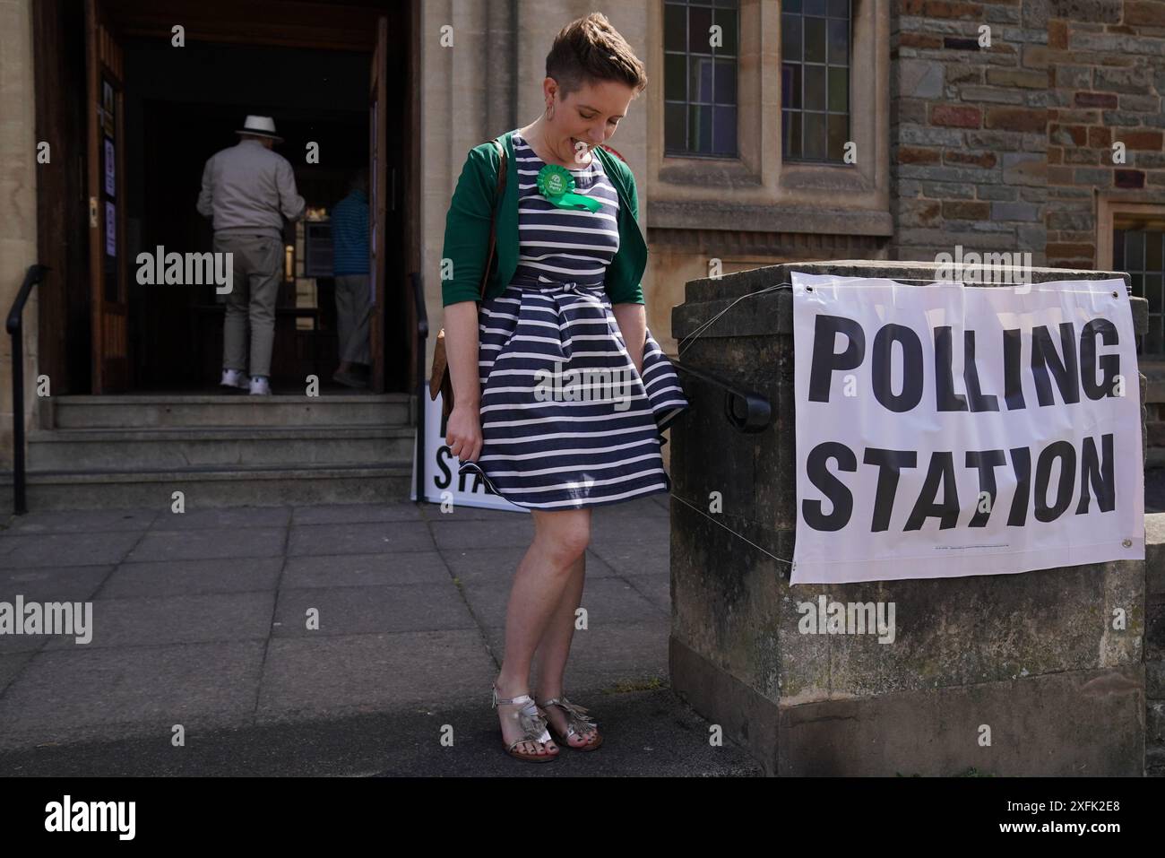 Green Party co-leader Carla Denyer after casting her vote in the 2024 ...