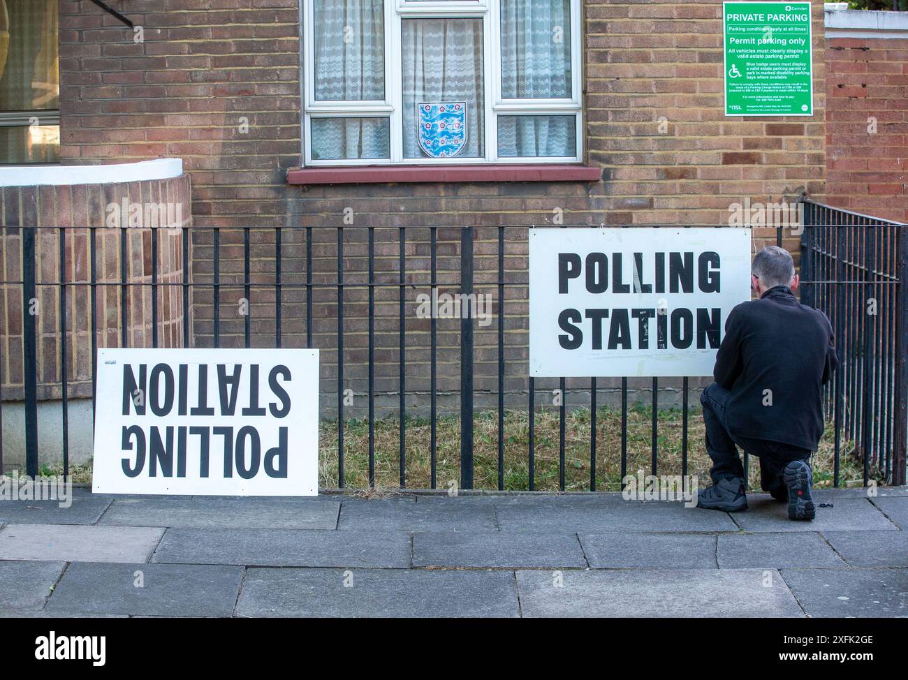 London, England, UK. 4th July, 2024. A PETA protester in bear costume ...