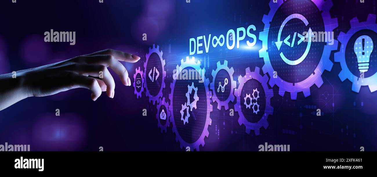 DevOps Methodology Development Operations agil programming technology concept Stock Photo - Alamy