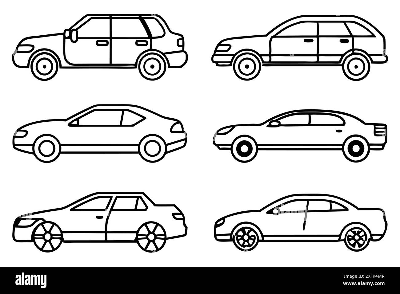 Car Line Art Beautiful and Simple Vehicle Design Stock Vector Image ...