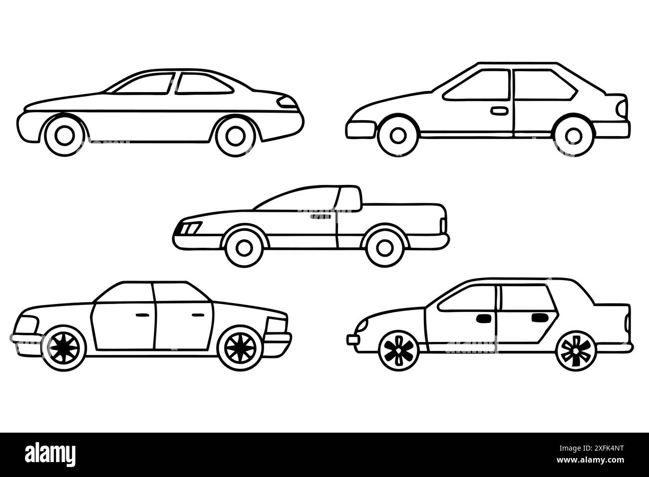 Car Line Art Beautiful and Simple Vehicle Design Stock Vector Image ...