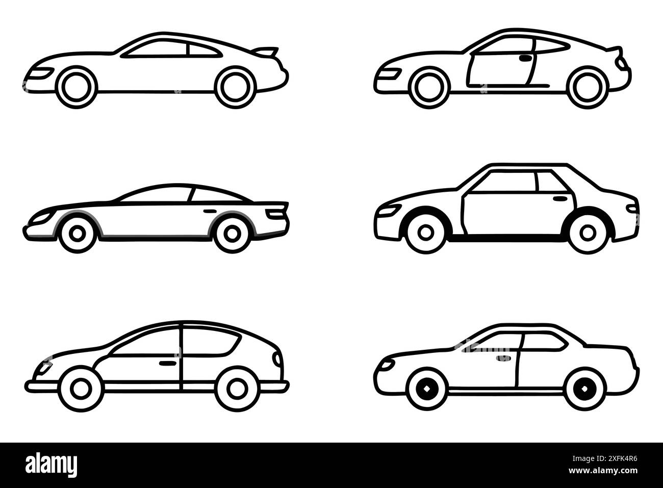 Car Line Art Beautiful and Simple Vehicle Design Stock Vector Image ...