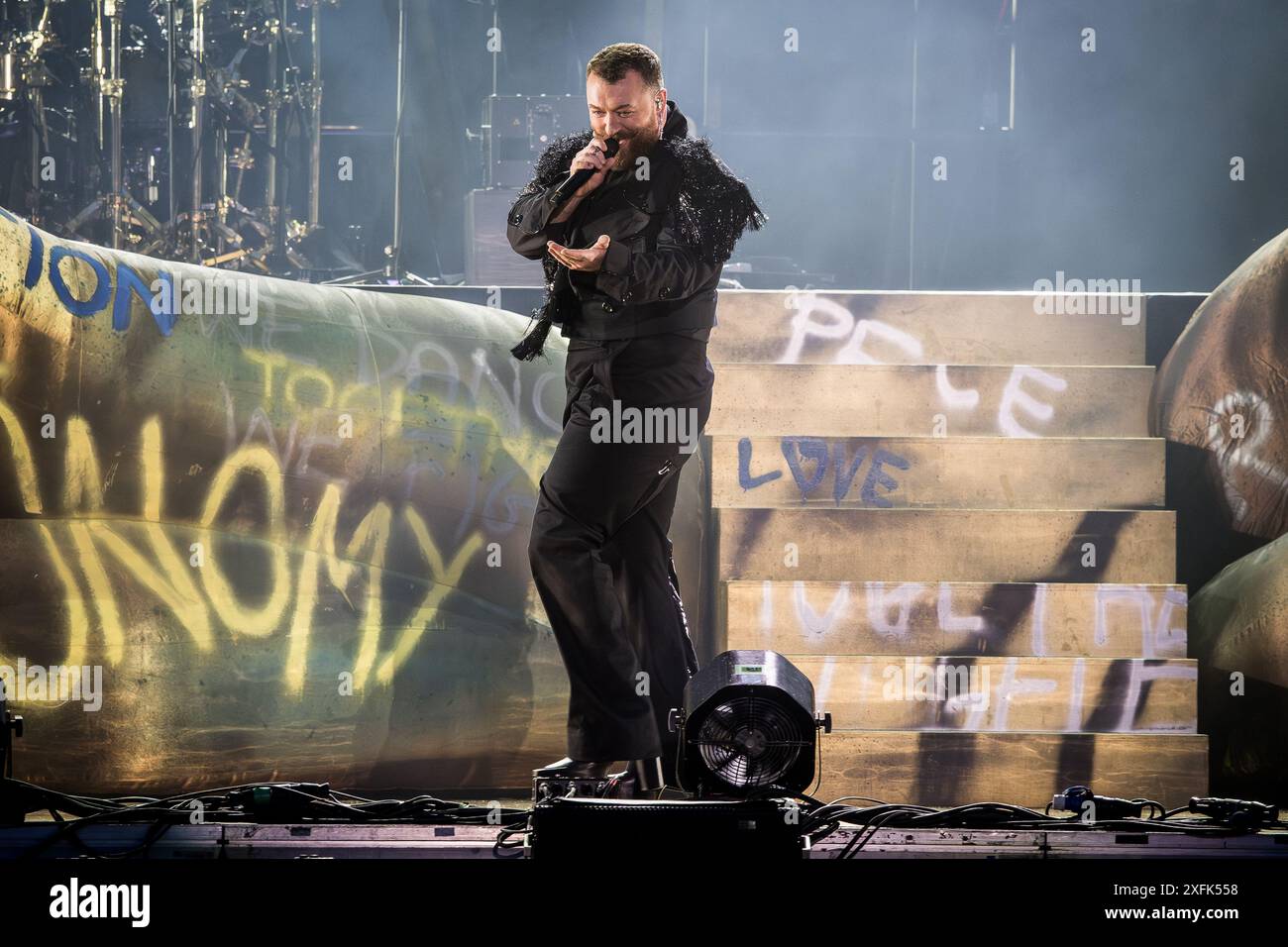 Sam Smith performing at Stavernfestivalen 2024 on 3 July 2024 Stock ...