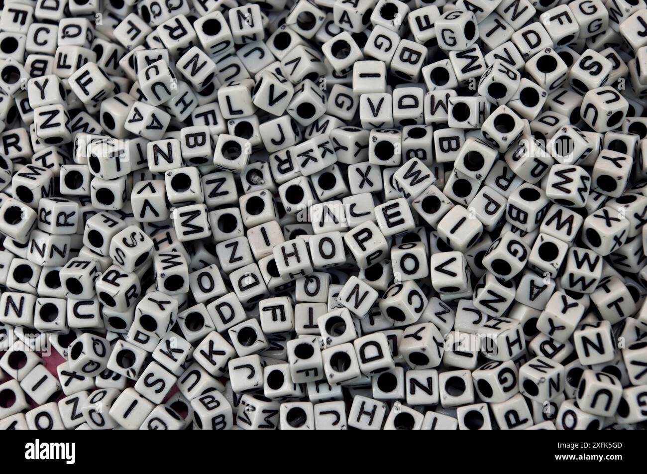 Alphabet letters jumble hi-res stock photography and images - Alamy