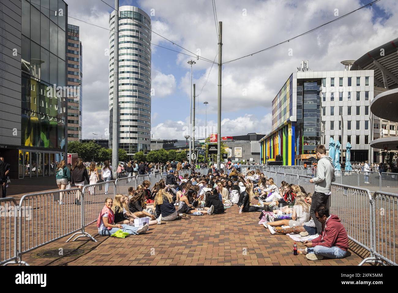AMSTERDAM - 04/07/2024, Fans have gathered at the Johan Cruijff ArenA ...