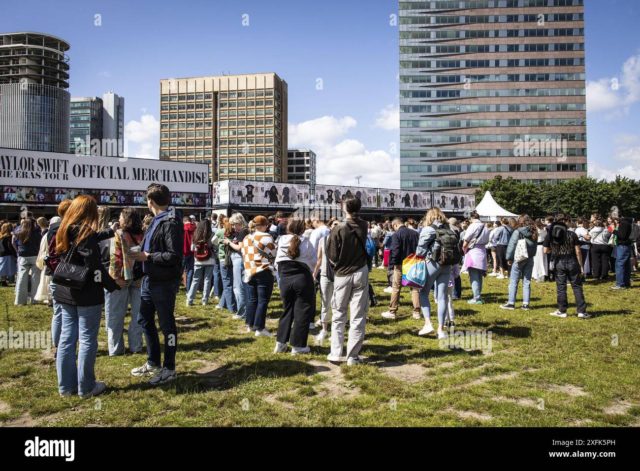 AMSTERDAM - 04/07/2024, Fans have gathered at the Johan Cruijff ArenA ...