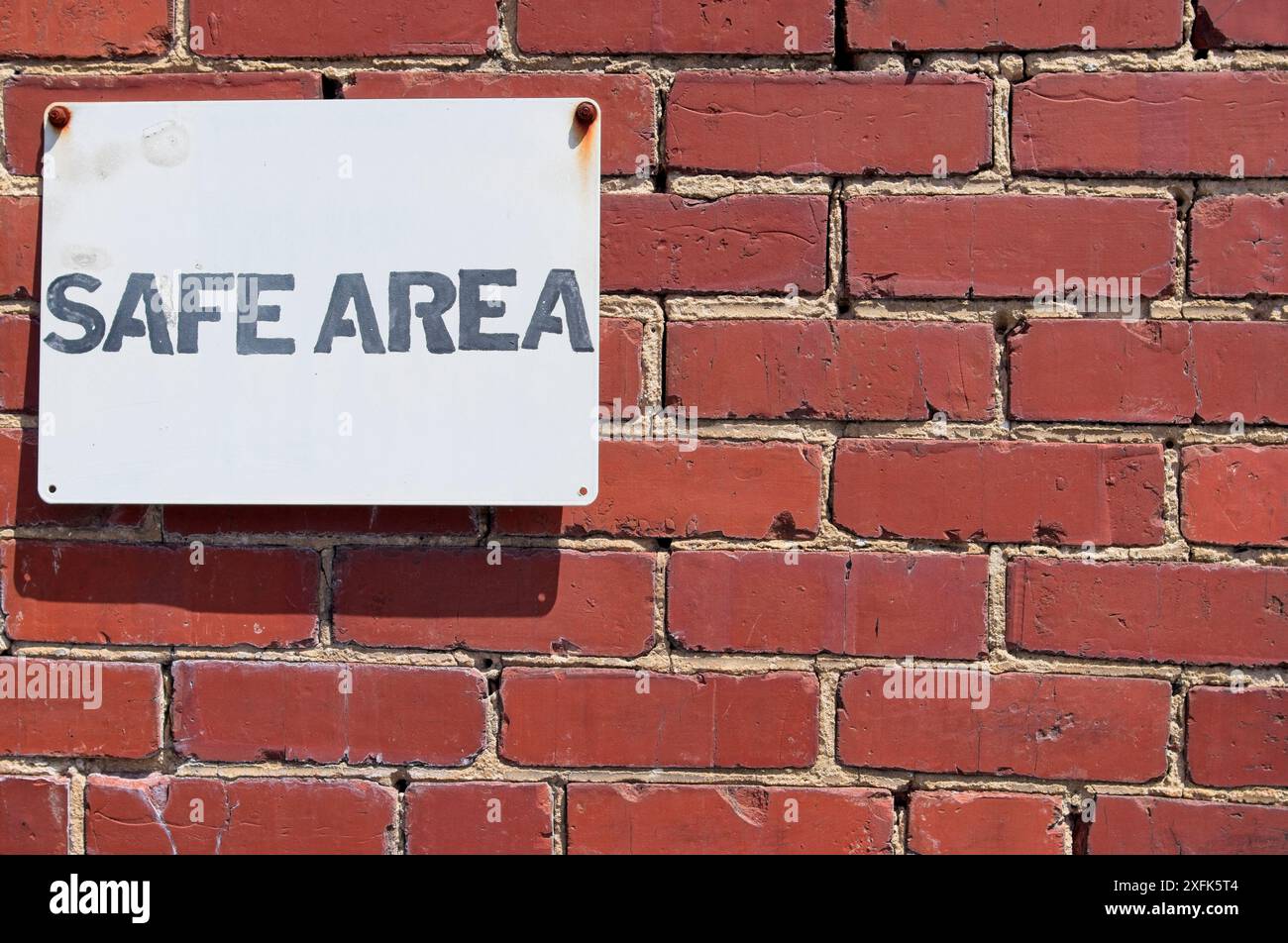 Safe place sign hi-res stock photography and images - Alamy