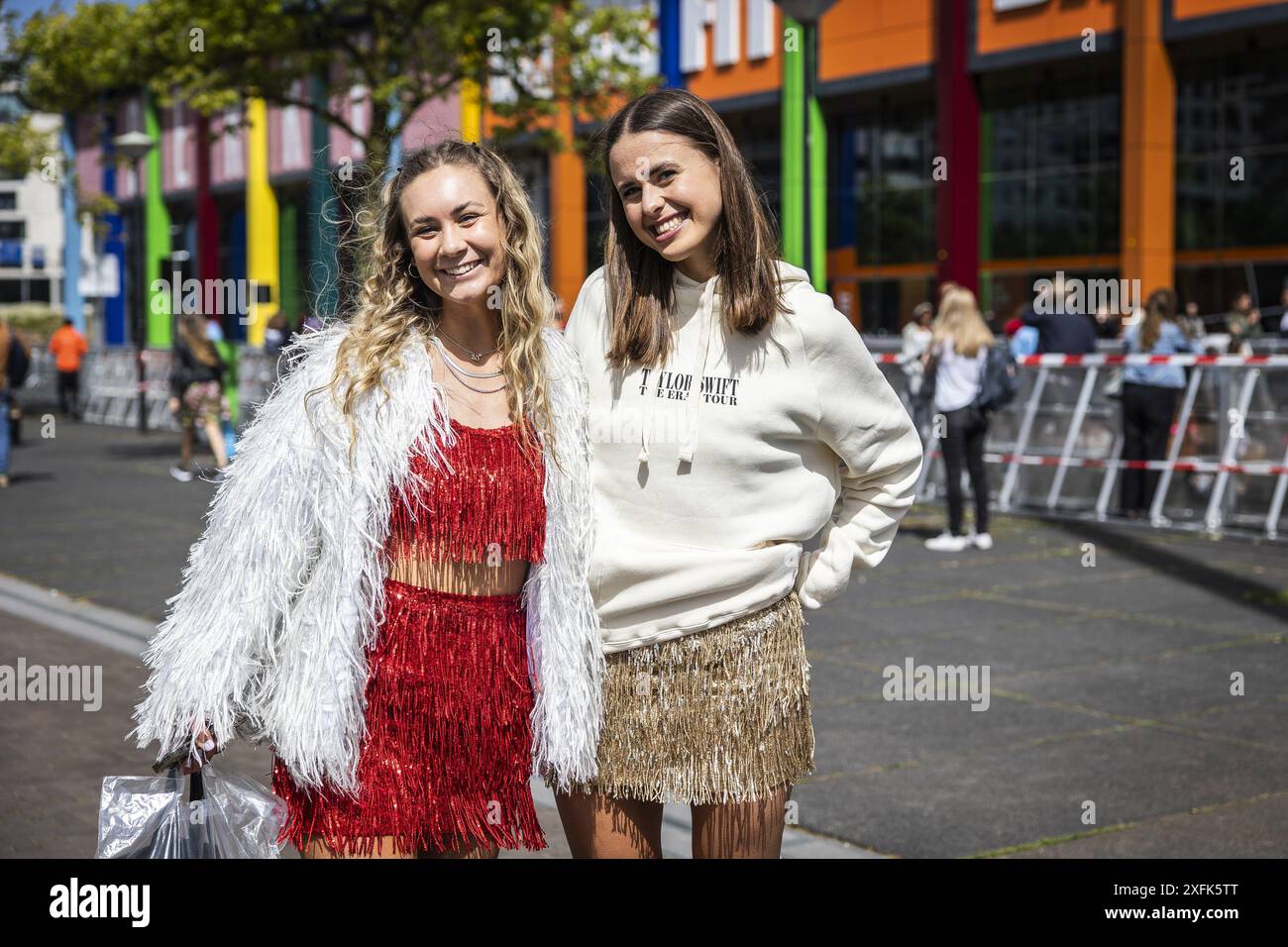 AMSTERDAM - 04/07/2024, Fans have gathered at the Johan Cruijff ArenA ...