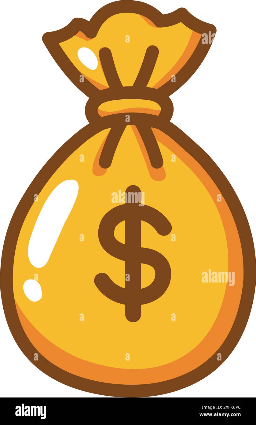 Illustration dollar money bag Stock Vector Images - Alamy