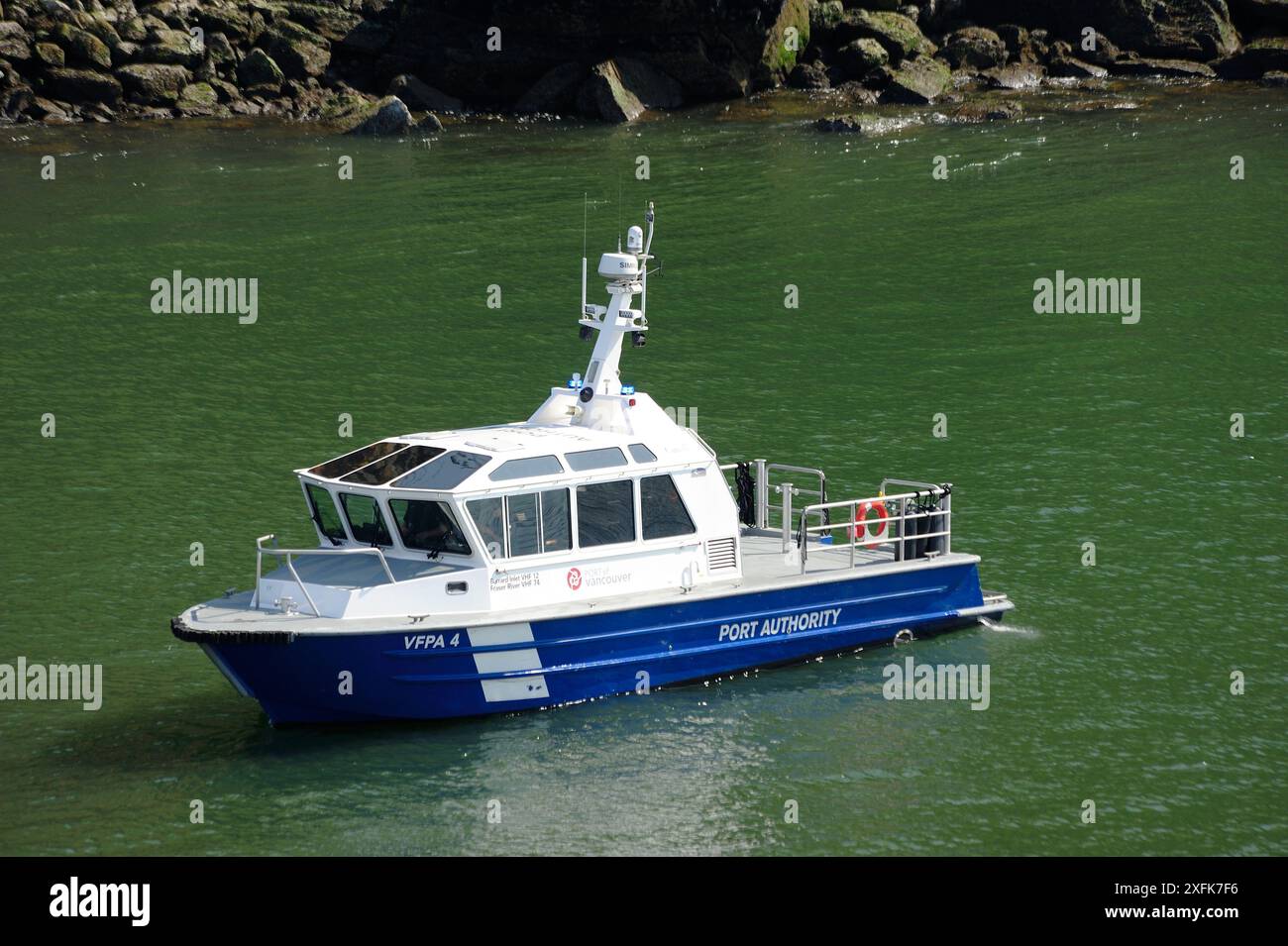 Vancouver, Canada - 23rd June 2024:Port authority VFPA 4 ship watching ...