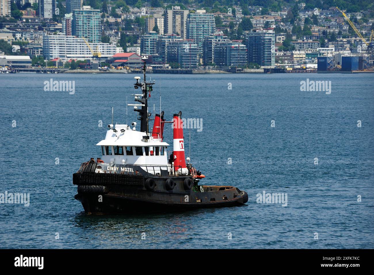 Vancouver, Canada - 23rd June 2024:Island Crown tug boat in the harbour ...