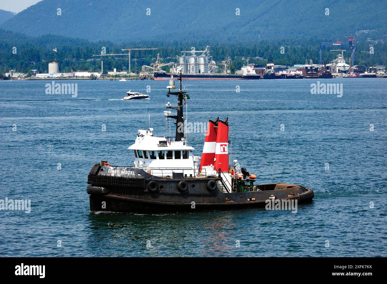 Vancouver, Canada - 23rd June 2024:Cindy Mozel tug boat in the harbour ...