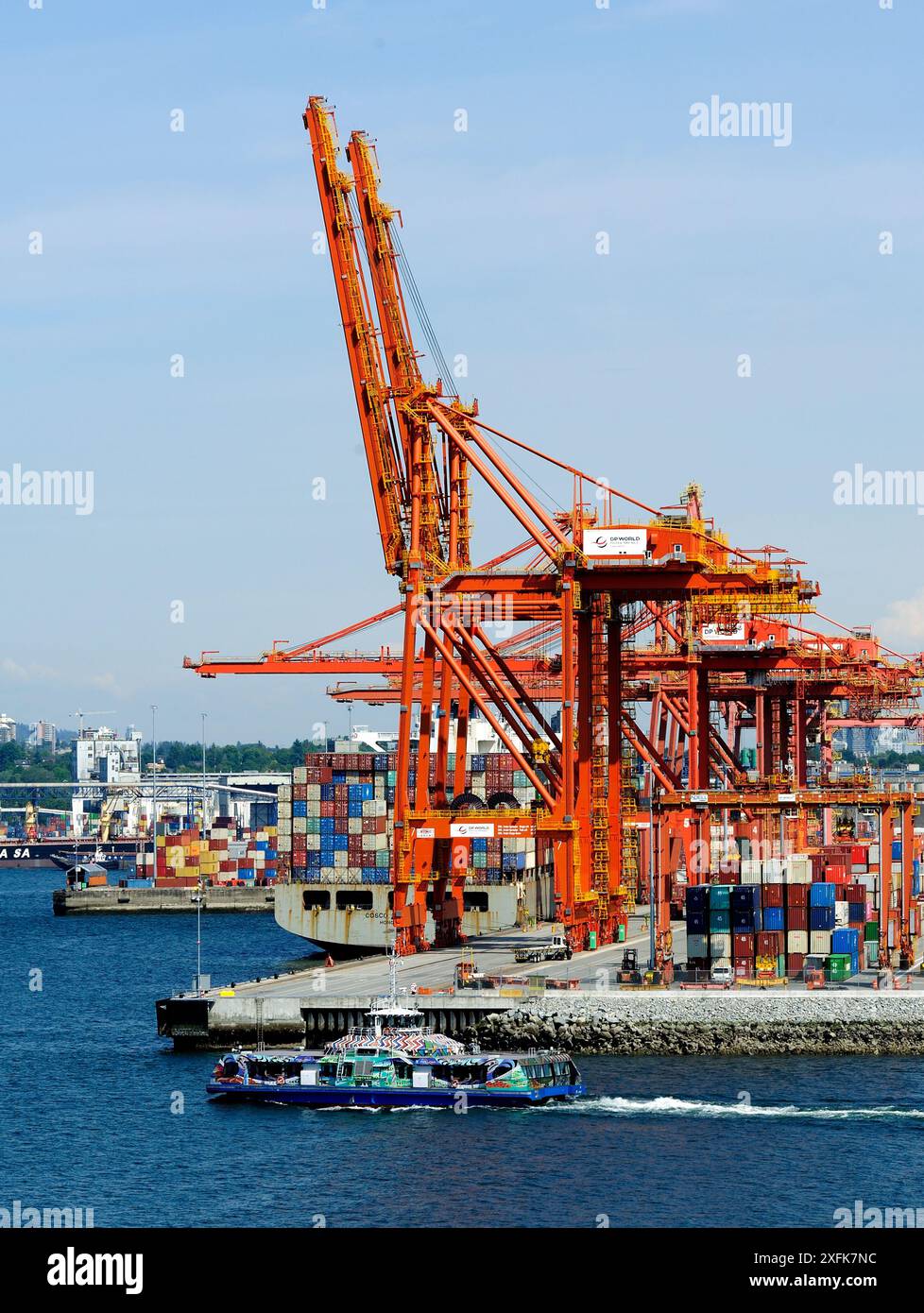 Vancouver, Canada - 23rd June 2024:Passenger ferry passing Vancouver ...