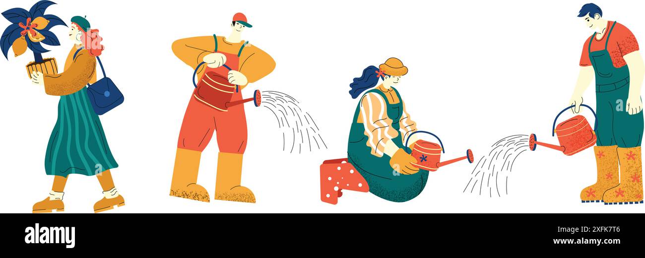 Stylized characters flowers in Stock Vector Images - Alamy