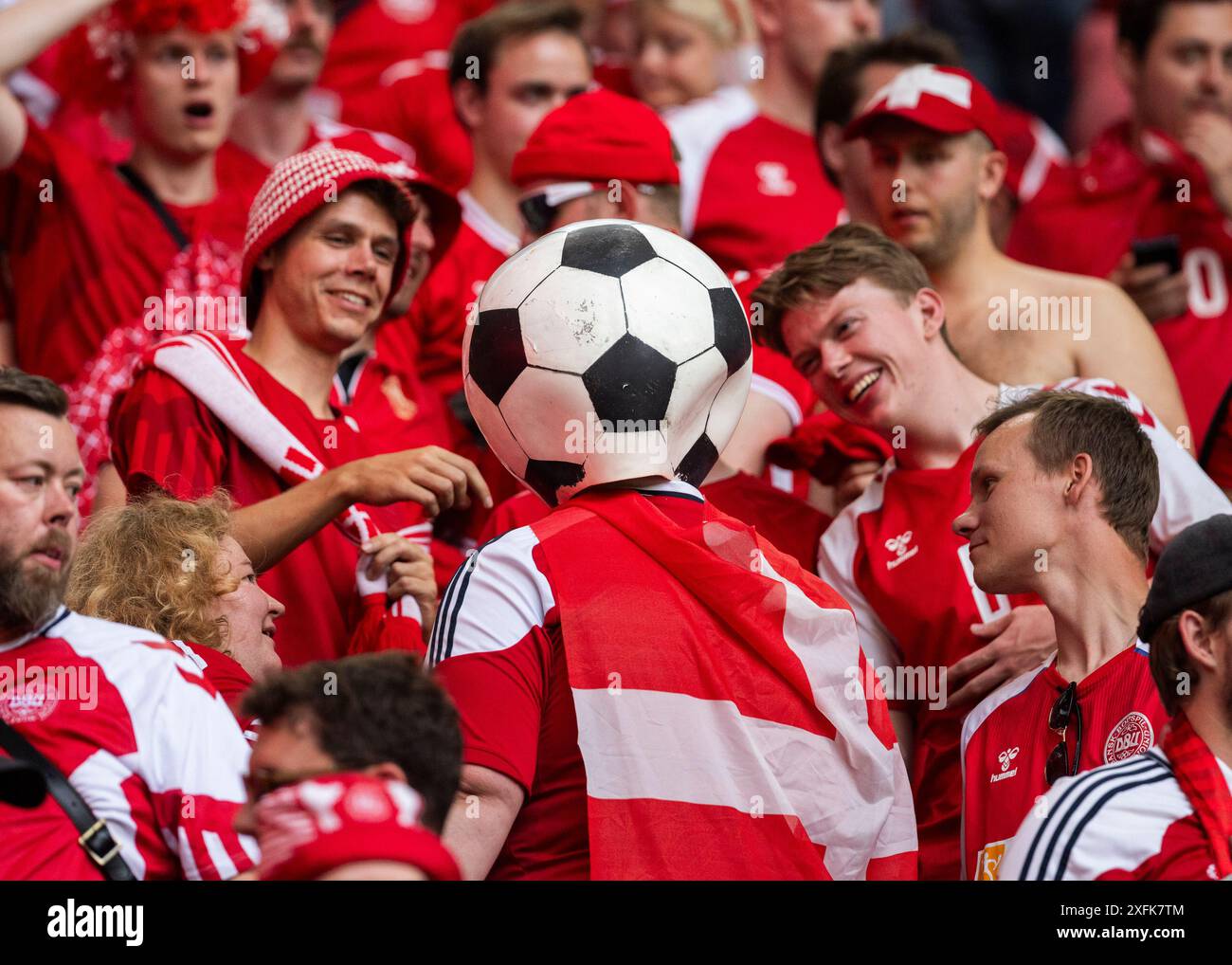 Dortmund, Signal Iduna Park, 29.06.2024: Denmark Fan with a football as ...