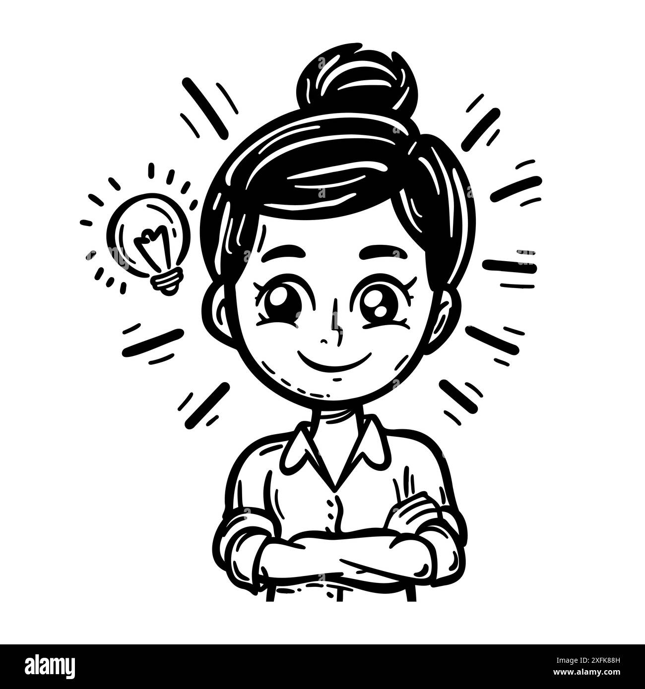 Modern stylish girl child Stock Vector Images - Alamy