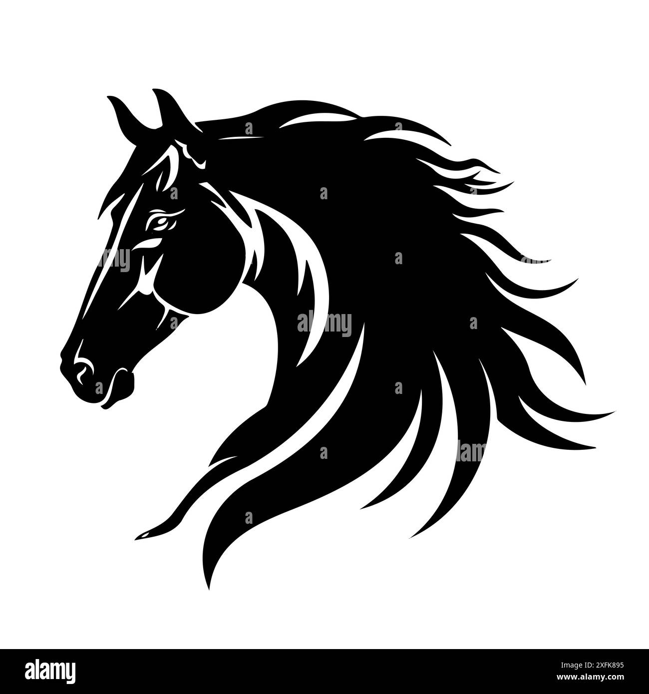 Black white horse drawn Black and White Stock Photos & Images - Alamy