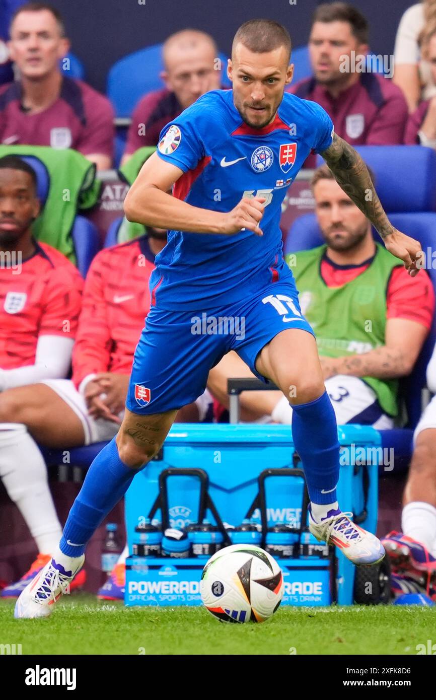 Gelsenkirchen, Germany. 04th July, 2024. Slovenia's Jan Mlakar during ...
